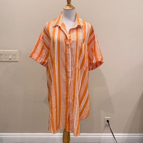 Lemlem | Tops | Lemlem X Hm Lyocell Striped Blouse Tunic Oversize ...